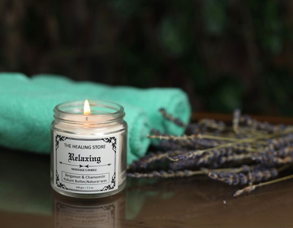 Relaxing Massage Candle With Essential Oils And Pure Natural Wax The Healing Store