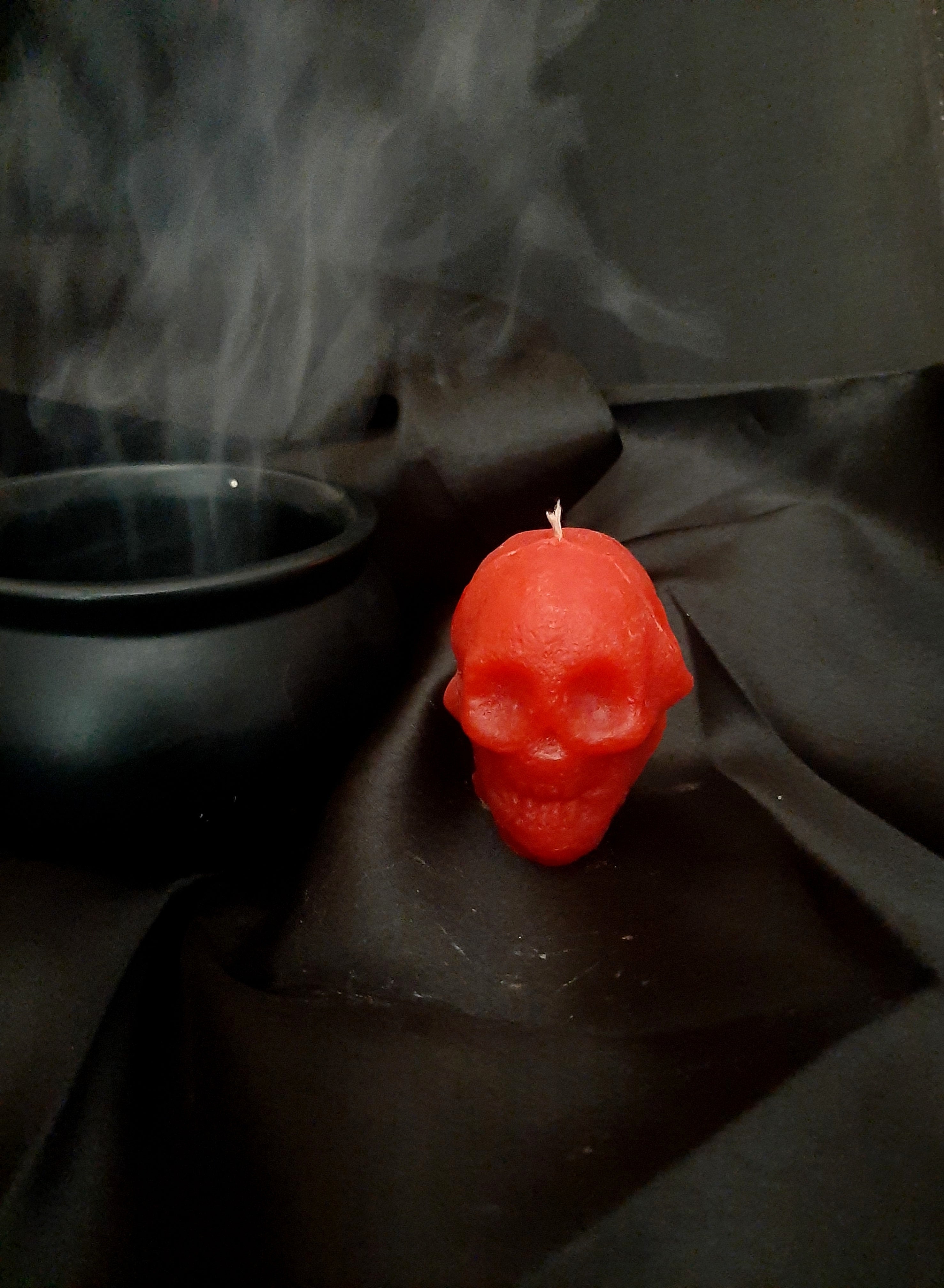 Red Skull Candle For Spell, Wicca,Hoodoo | Height: 2.5'' | – The ...